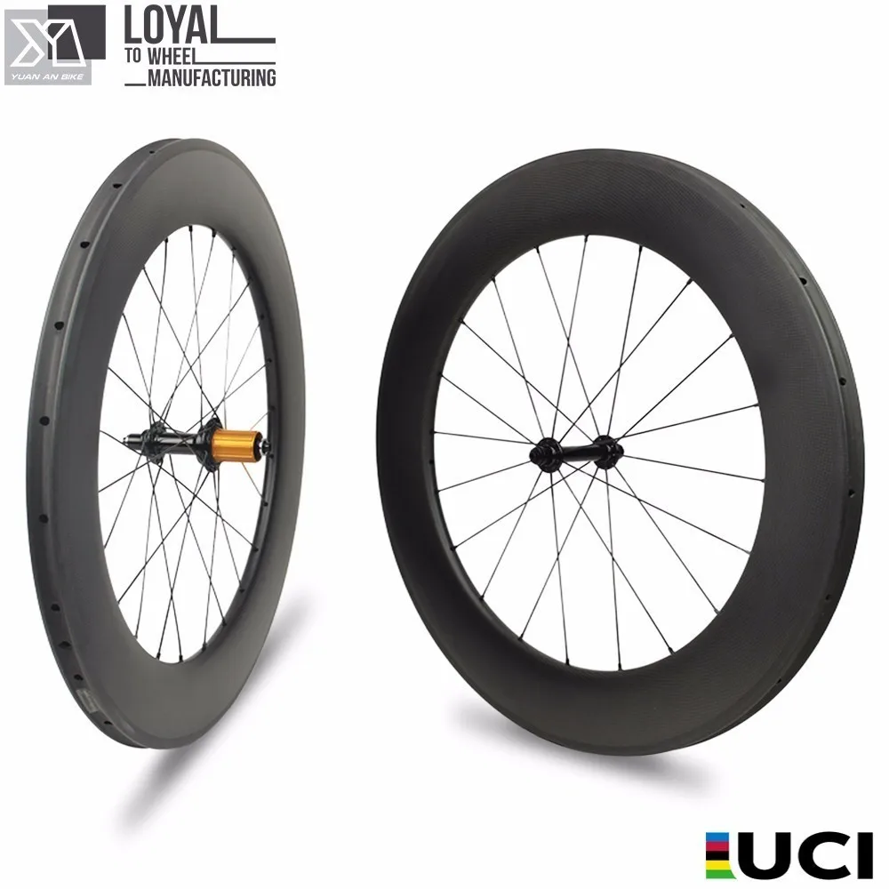 88mm Triathlon Bike Carbon wheelsets Time Track TT bike wheel with DT ...