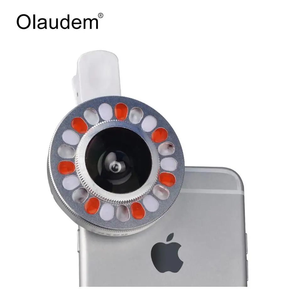 LED Selfie Filling Light Lens 4 Files Dimming Phone Flash with Wide ...