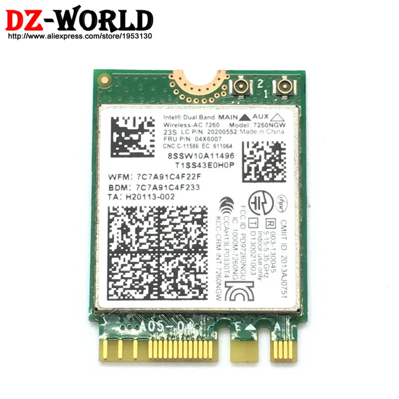For Intel Wireless-AC 7260 7260NGW BT4.0 Wireless WLAN Bluetooth Card ...