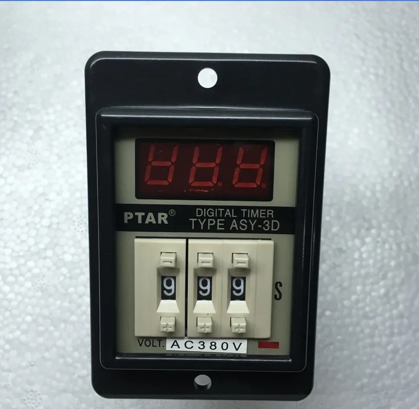 Asy-3d Panel Mount 1-999 Second 8 Pins Black Digital Timer Time Delay ...