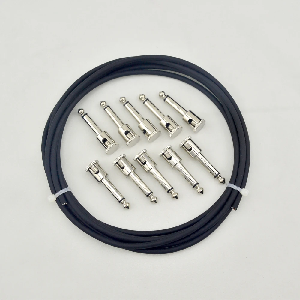 New-DIY-guitar-patch-Cable-Solder-free-kit-Pedalboard-10ft-10-Mono ...