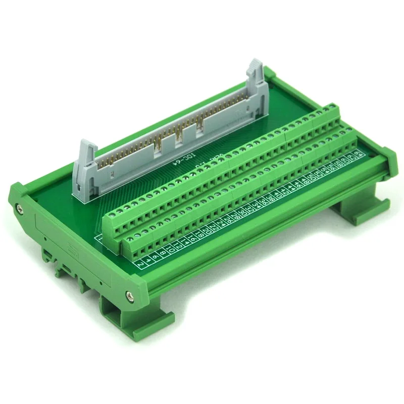 IDC 64 DIN Rail Mounted Interface Module, Breakout Board, Terminal ...