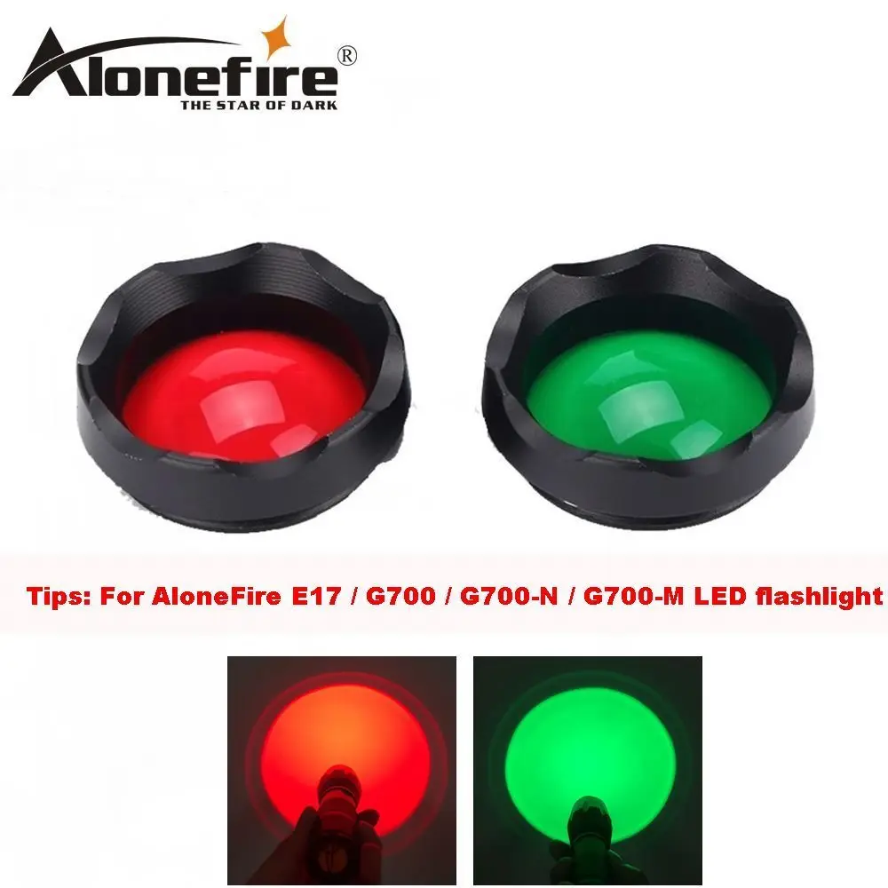 AloneFire E17 switch accessories G700 led flashlight switch/red green ...