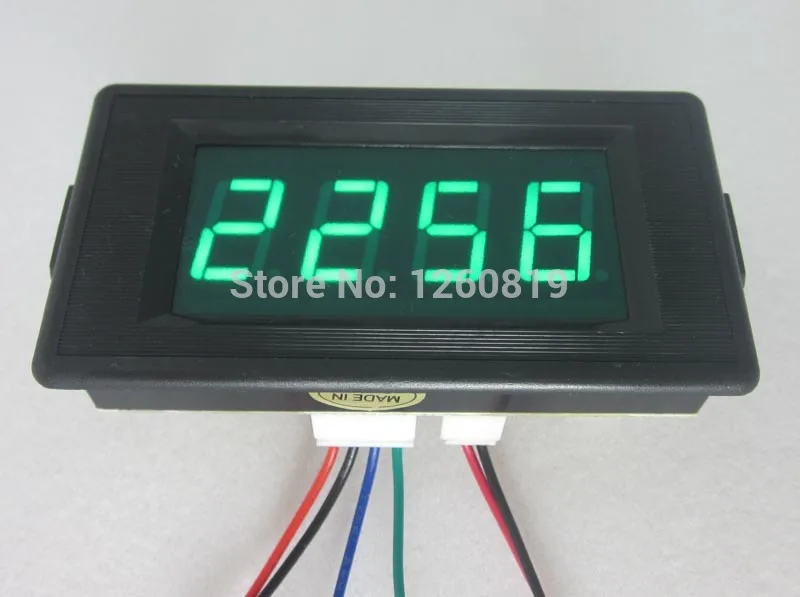Contador de painel led digital, dc 24 12v 4, verde, medidor plus up e ...