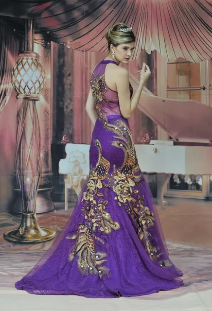 Fast Delivery Stock Sales Elegant Lace Evening Dress Fashion mermaid ...