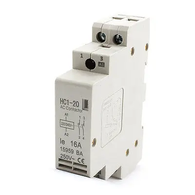 220V 240V Coil Volt 16A Double Pole Electric Power AC Contactor Block ...