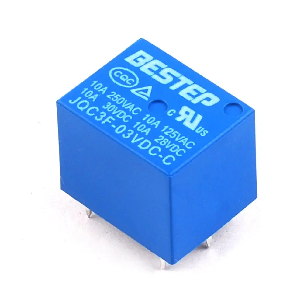 BESTEP T73 relé, 3V, azul, JQC3F 03VDC C, 10 Uds.|3v relay|relay 3vt73 ...