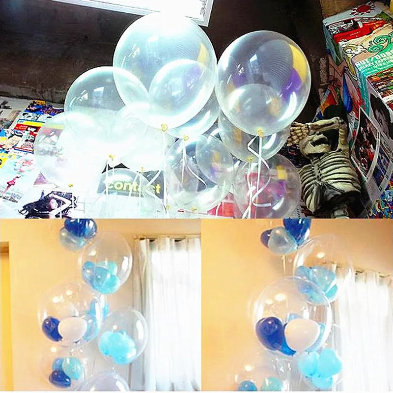 100pc/lot 12' Inch 2.2g Clear Helium Latex Balloons Party Wedding ...
