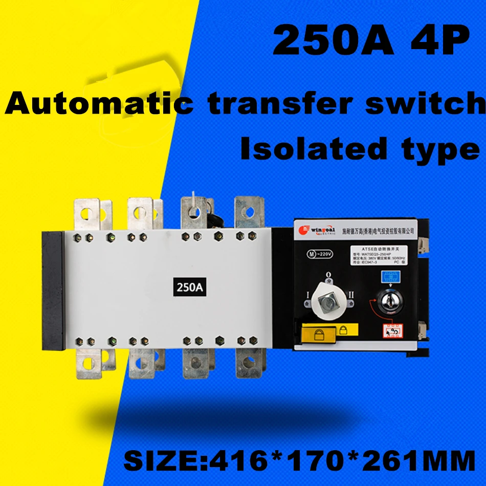 4p 250a 380v Isolation Type Dual Power Automatic Transfer Switch Ats ...