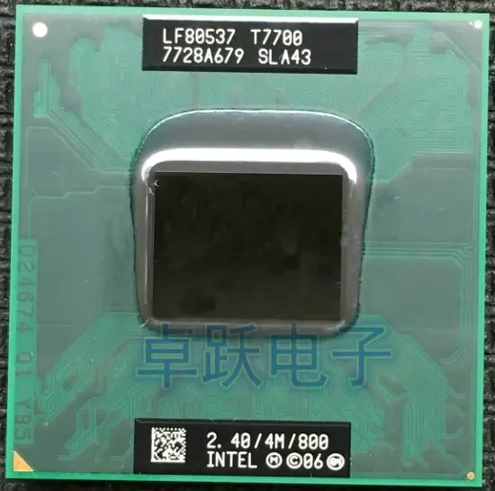 인텔 CPU 노트북 프로세서, 코어 2 듀오 T7700 CPU, 4M 소켓, 479 캐시, 2.4GHz, 800, 듀얼 코어 ...