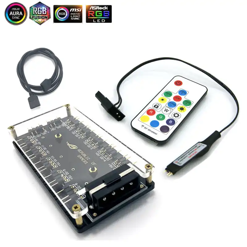 ASUS AURA 5V 3 Pin RGB Hub Interface SYNC Splitter 3Pin Header ...
