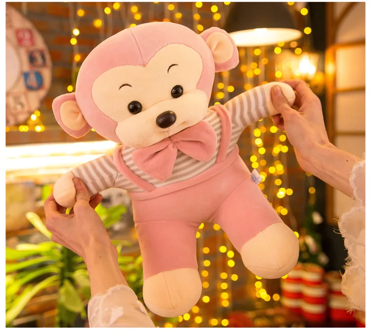 about-40cm-cartoon-love-pink-monkey-plush-toy-down-cotton-soft-doll-kid ...