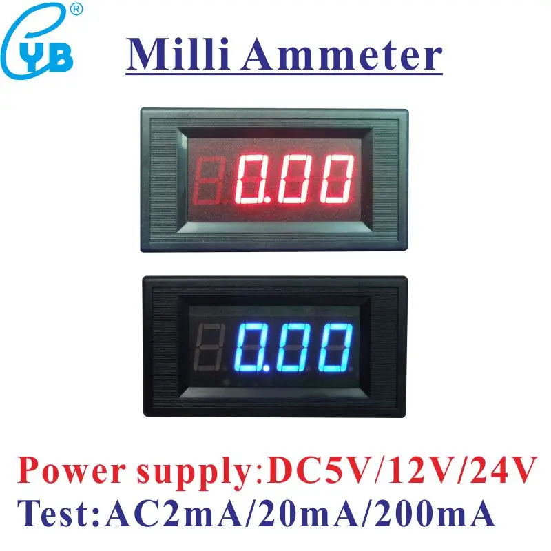 AC-2mA-20mA-200mA-LED-Digital-AC-Ammeter-Amp-Panel-Meter-Current-Meter ...