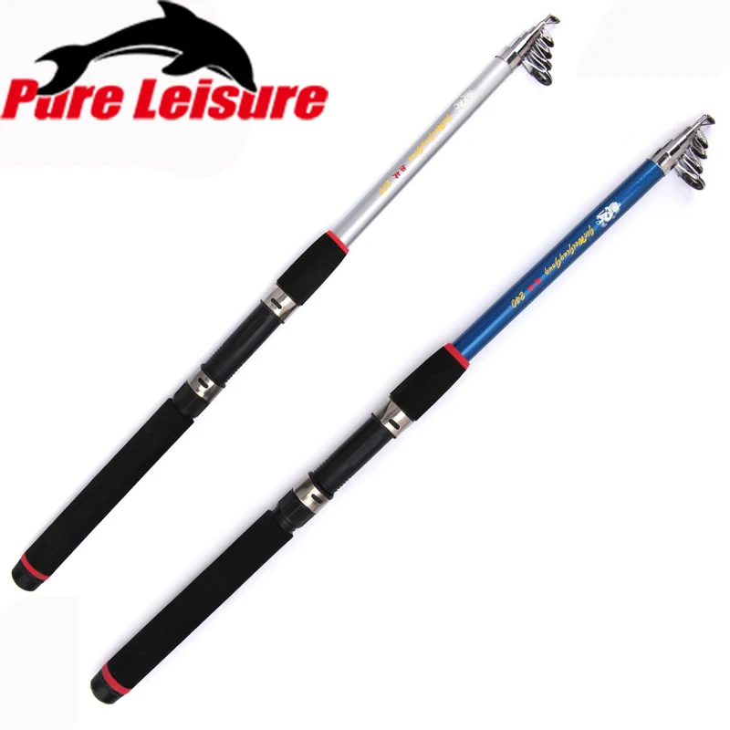 PureLeisure Red Blue Fishing Rod 2.1m 2.4m 2.7m 3.0m 3.6m Telescopic ...