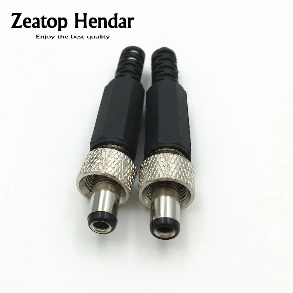 100pcs Lockable 5.5mm X 2.5mm Dc Male Power Plug With Screw Nut Locking ...