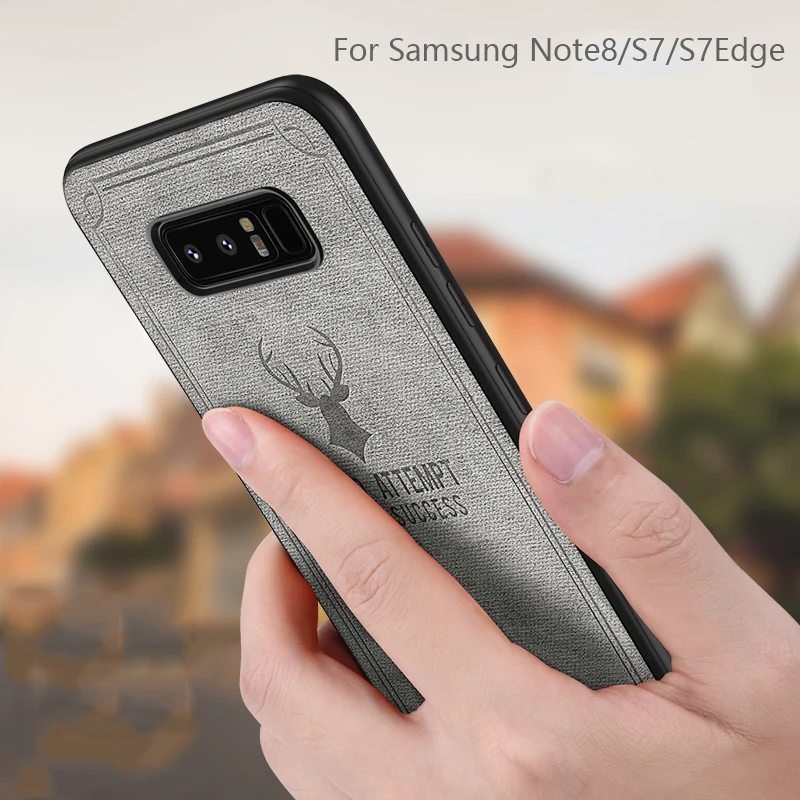 Fashionable cloth grain,Worl For Samsung Galaxy Note8 S7 Edge 3D printing fabric back caver case ...