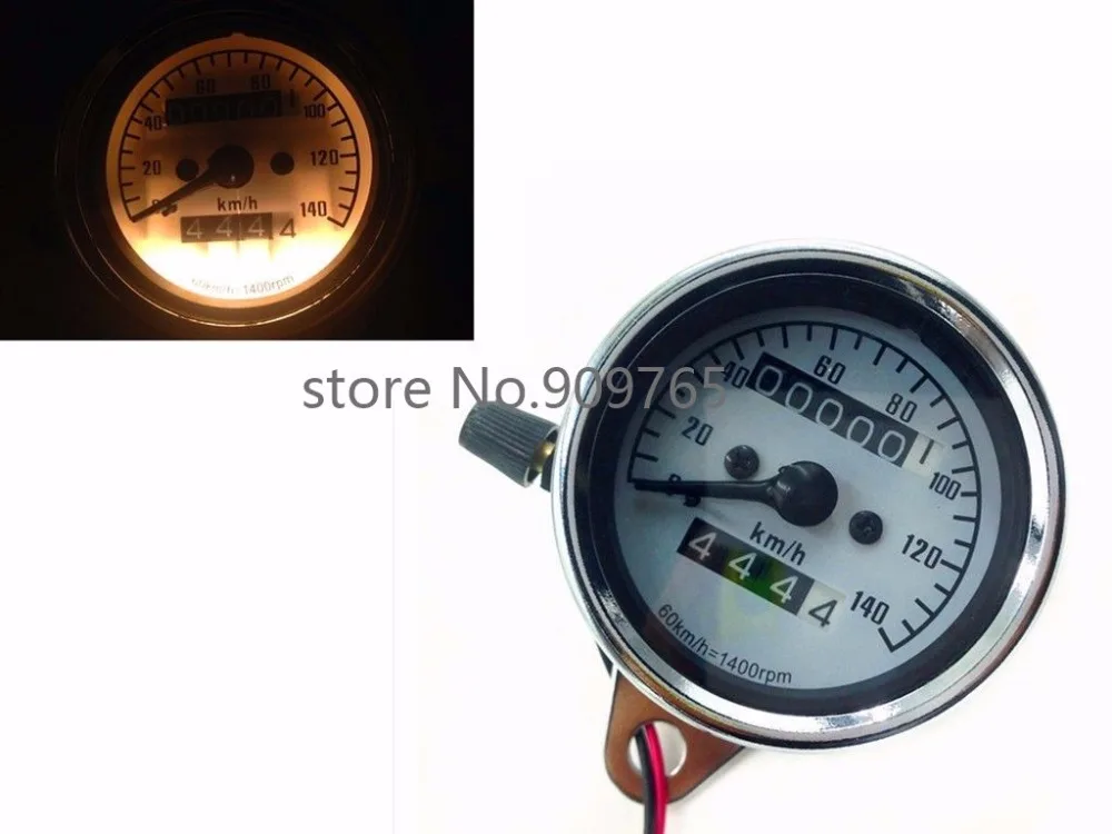 Universal Retro Odometer Speedometer Cafe Racer Gauge Chopper Bobber ...