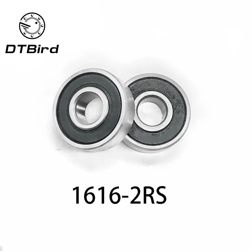 Free Shipping 10 PCS 1616 2RS Bearings 1/2 x 1 1/8 x 3/8 inch Radial ...