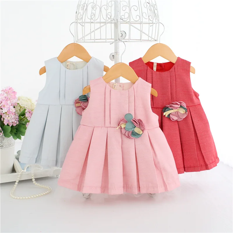 Wholesale 5pcs/lot Baby Girl Pleated Dress for Kids Sleeveless ...