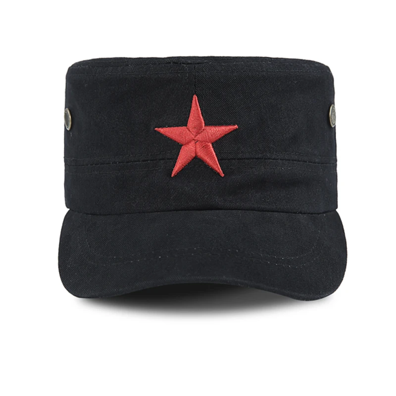 Army-Caps-Men-Black-Military-Hat-Sombrero-Hombre-Militar-Flat-Top-Hat ...
