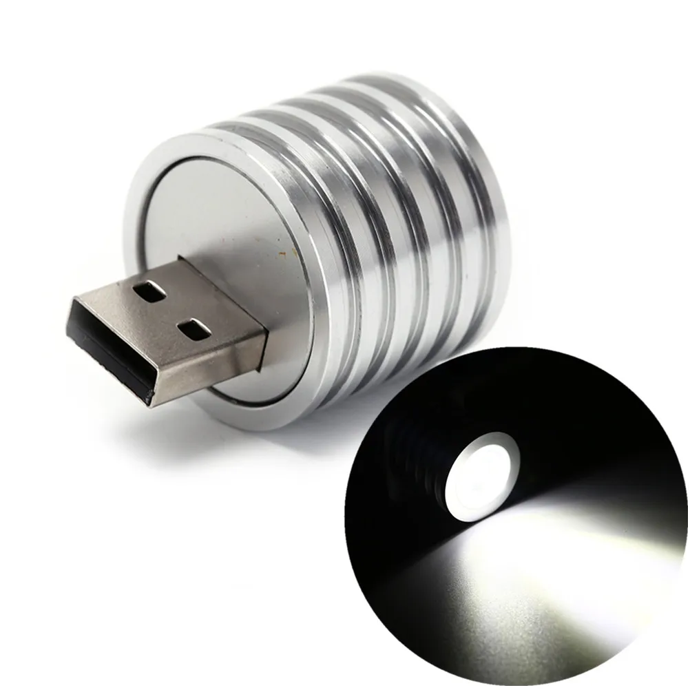 1pc 20g Portable Headlight Mini Usb Led Spotlight 5v 3w Light Lamp Bulb ...
