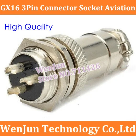 Hot-Sale-GX16-GX-16-3-Pin-3p-Connectors-Socket-Aviation-Plug-16mm-Male ...