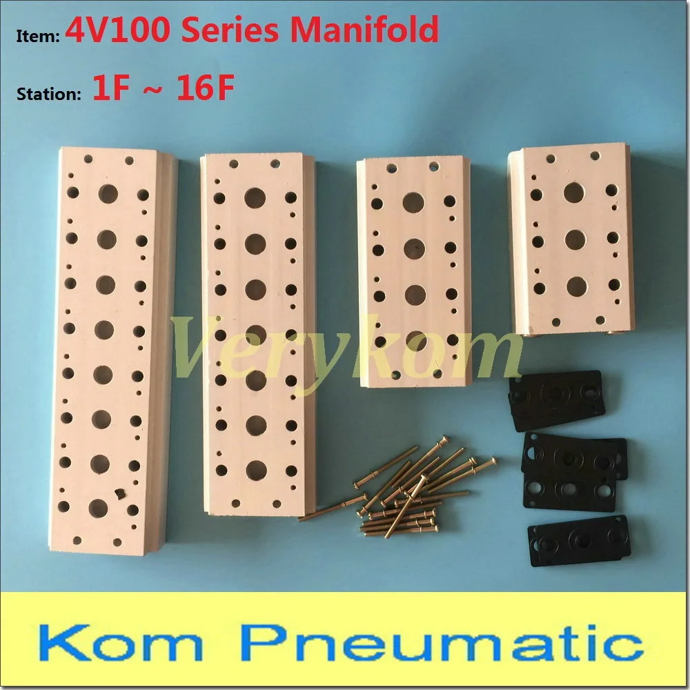 4V110 06 4A120 06 Pneumatic Solenoid Valve Manifold Base Board Air ...