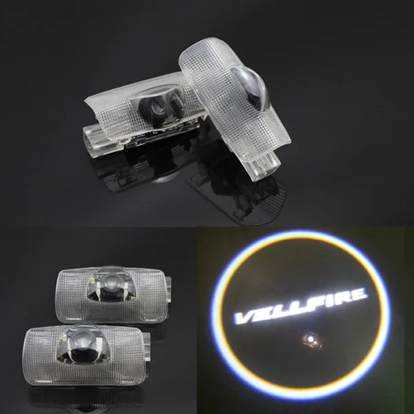 2x car door courtesy light ghost shadow welcome light"VELLFIRE" logo ...