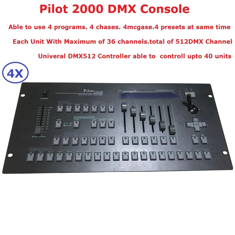 4pcs Carton Package Pilot 2000 Dmx Controller Dmx512 Console Dmx Lighting Controller For 40pcs ...