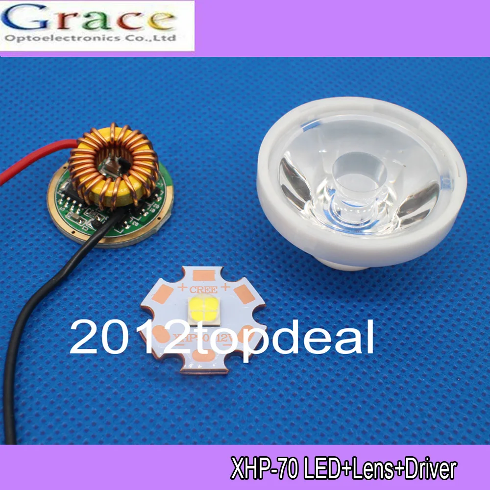 Cree Xhp70 6v Led 6500k Led Didoes+4a Led Power Supply + 26mm 5degree ...