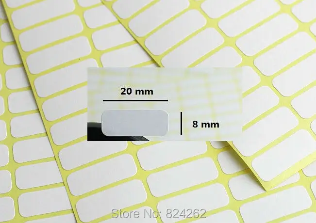 288 Pcs Mini Blank Label 8 X 20mm Plain White Self Adhesive Price ...
