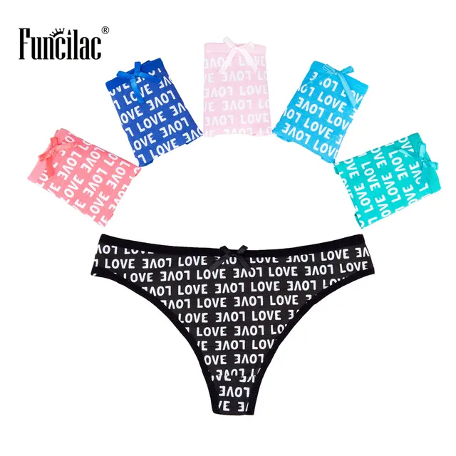 Buy Funcilac Underwear Woman Sexy Fashion Thong Cotton