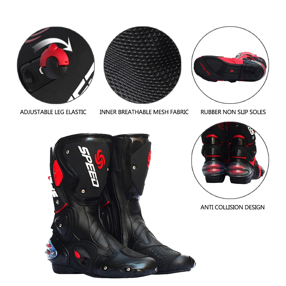 PRO BIKER SPEED BIKERS Motorcycle Boots Moto Racing Motocross Off Road ...