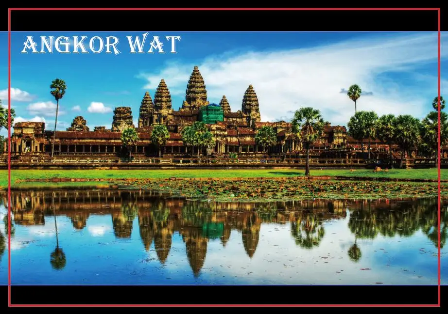Angkor wat lake hidden temple Magic fridge magnets 22862 Phots magnets ...