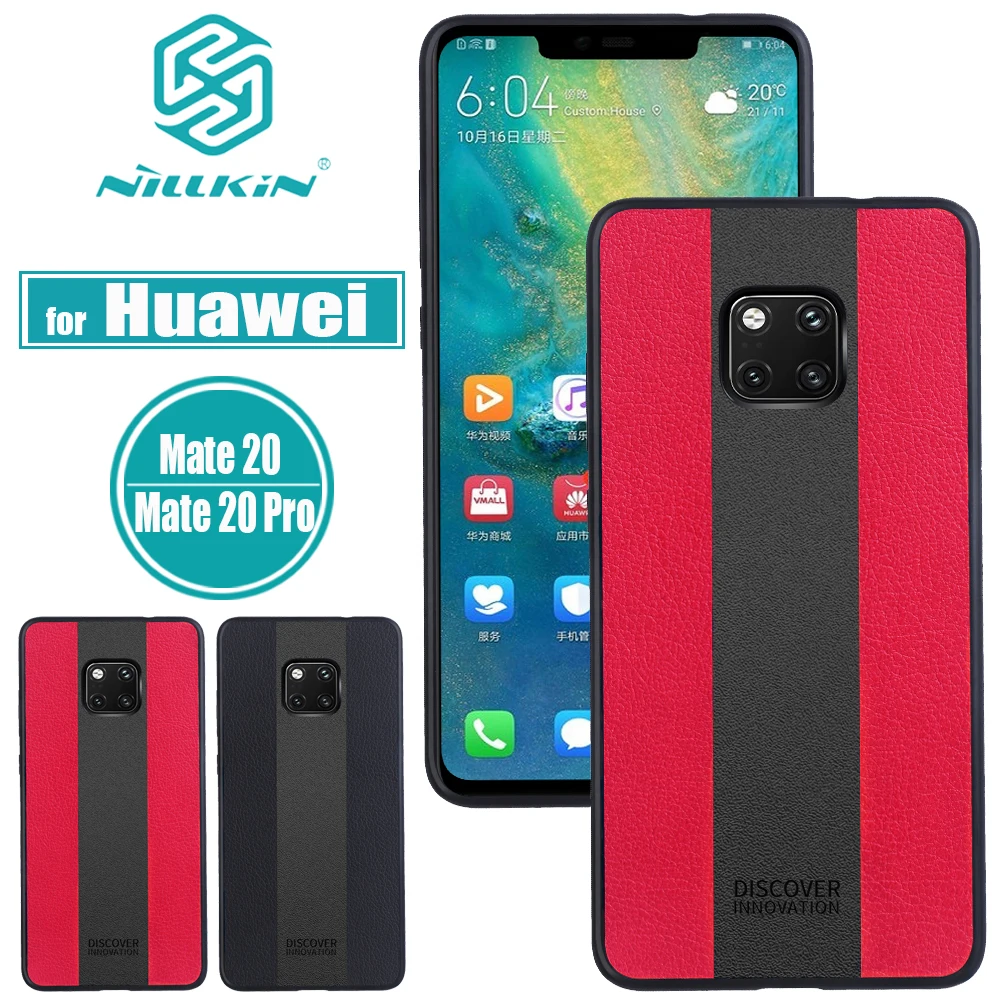 Huawei Mate 20 Pro Case Mate20 Cover Nillkin Luxury Soft PU Leather + TPU Frame Business Phone ...