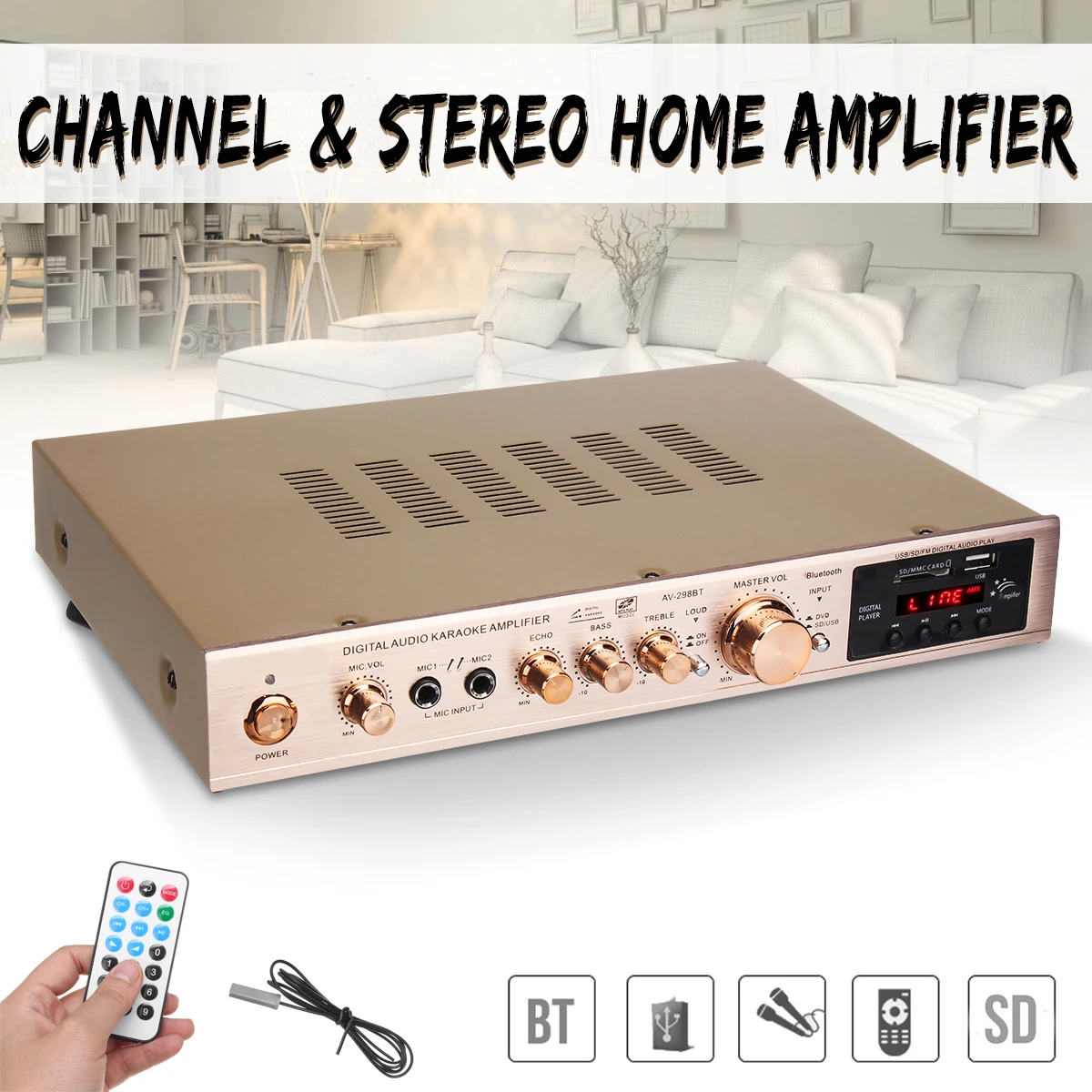 Aliexpress.com : Buy 720W 5 Channel Home Amplifier Audio Digital Auto ...