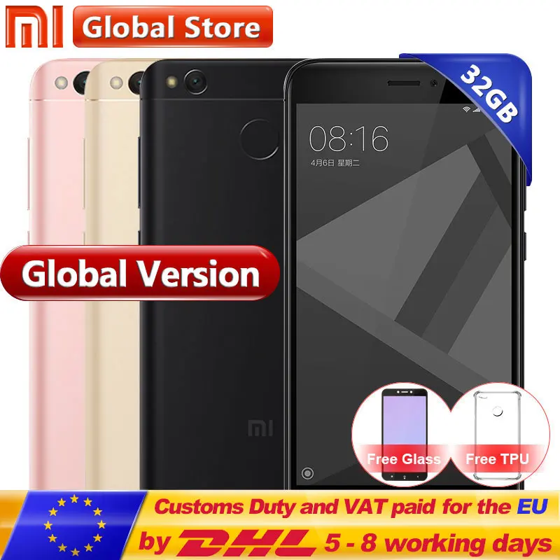 Global Version Xiaomi Redmi 4X 3GB 32GB Mobile Phone Redmi 4X 32GBPro ...