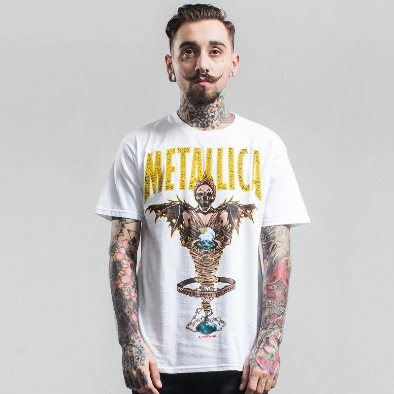 New 2017 Summer Heavy Metal Metallica Men T shirt Rock T shirt Black ...
