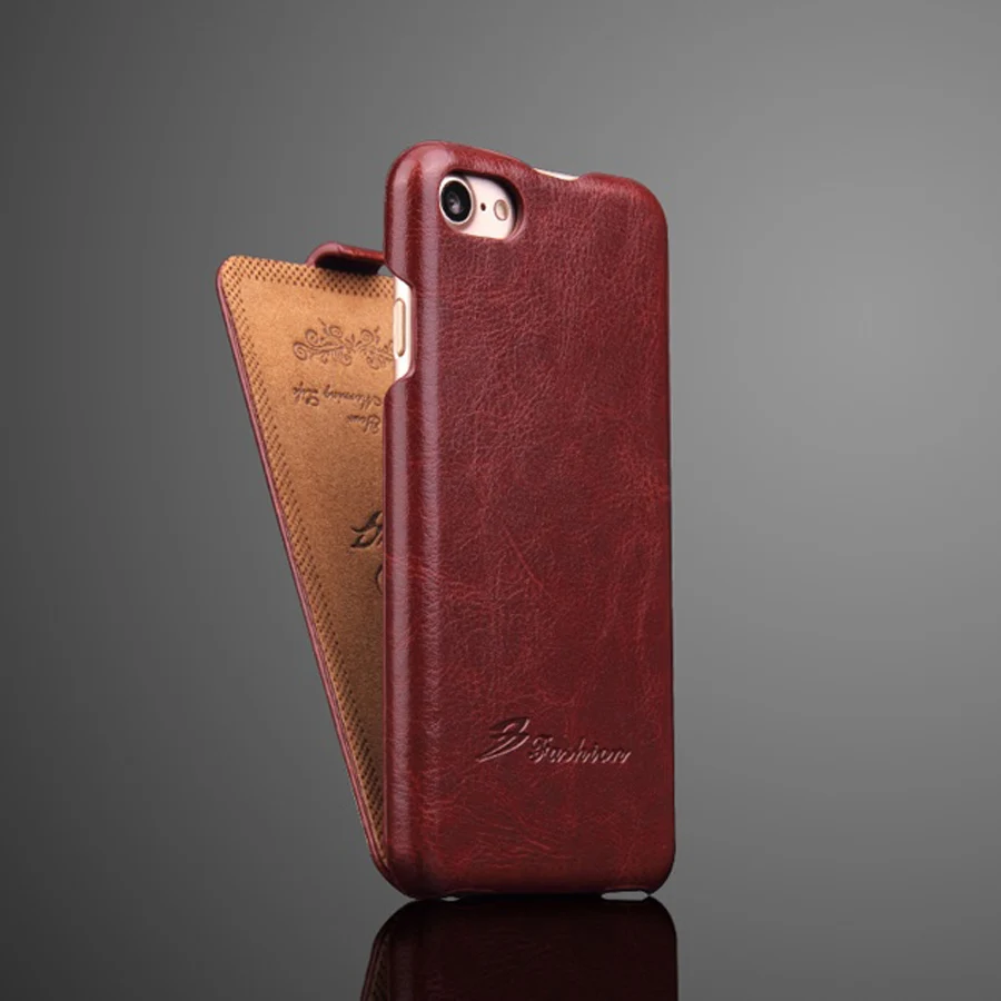 Genuine-Leather-Vertical-Flip-Cover-Case-for-Apple-iPhone-15-16-7-14-11 ...