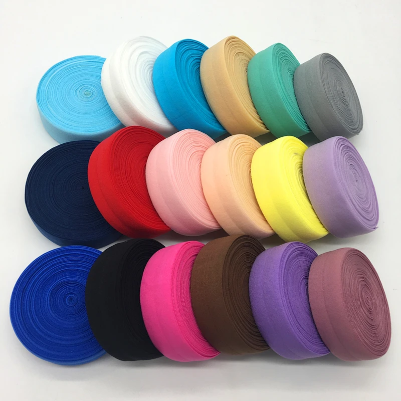 5yards/lot 1" (25mm)elastic Ribbon Fold Over Elastic Spandex Satin Band ...