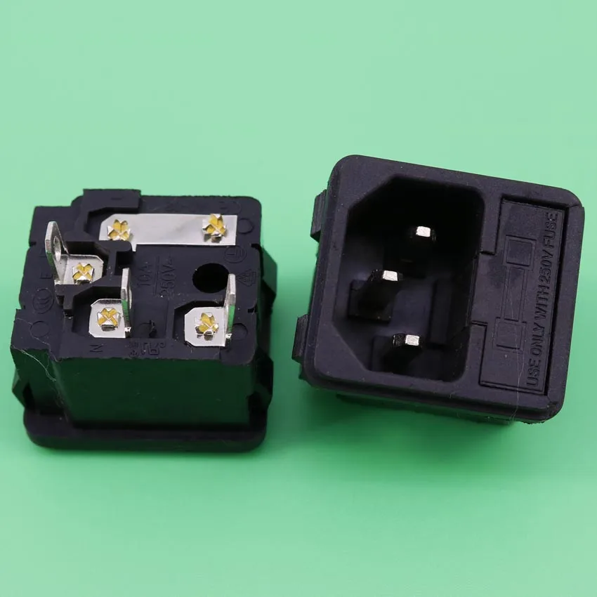 YuXi Bulkx10 IEC320 C14 Male AC Power Cord Inlet Socket Receptacle ... YuXi Bulkx10 IEC320 C14 Male AC Power Cord Inlet Socket Receptacle ...