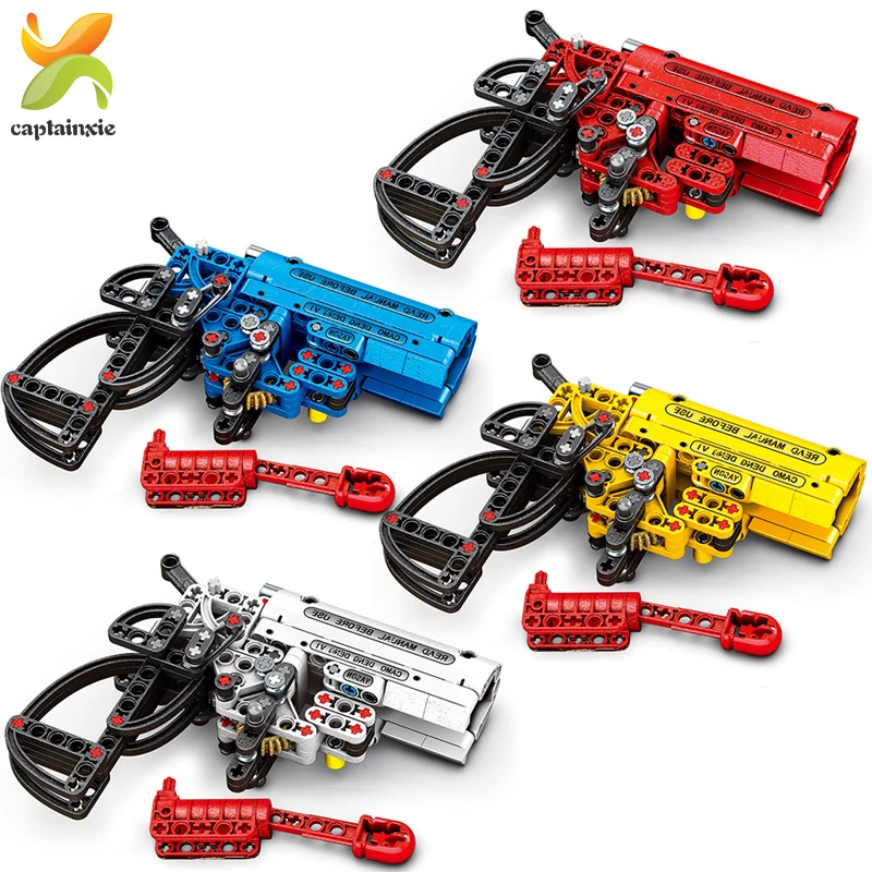 4 Color Shooting Gun Building Blocks Technic Pistol Weapon DIY Game ...