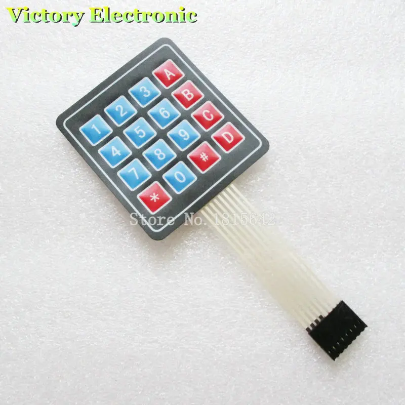 2pcs Lot 4 4 Matrix Array Matrix Keyboard 16 Key Membrane Switch Keypad In Integrated Circuits