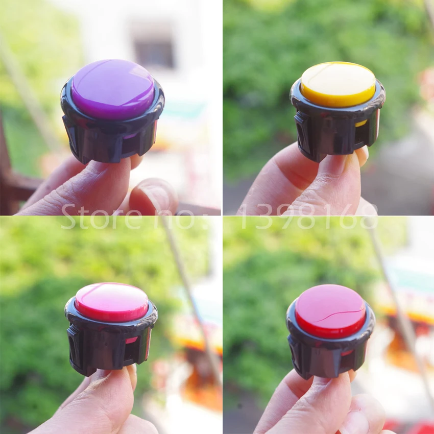 50pcs Mixed Color Button30mm Round Push Button/arcade Button With ...