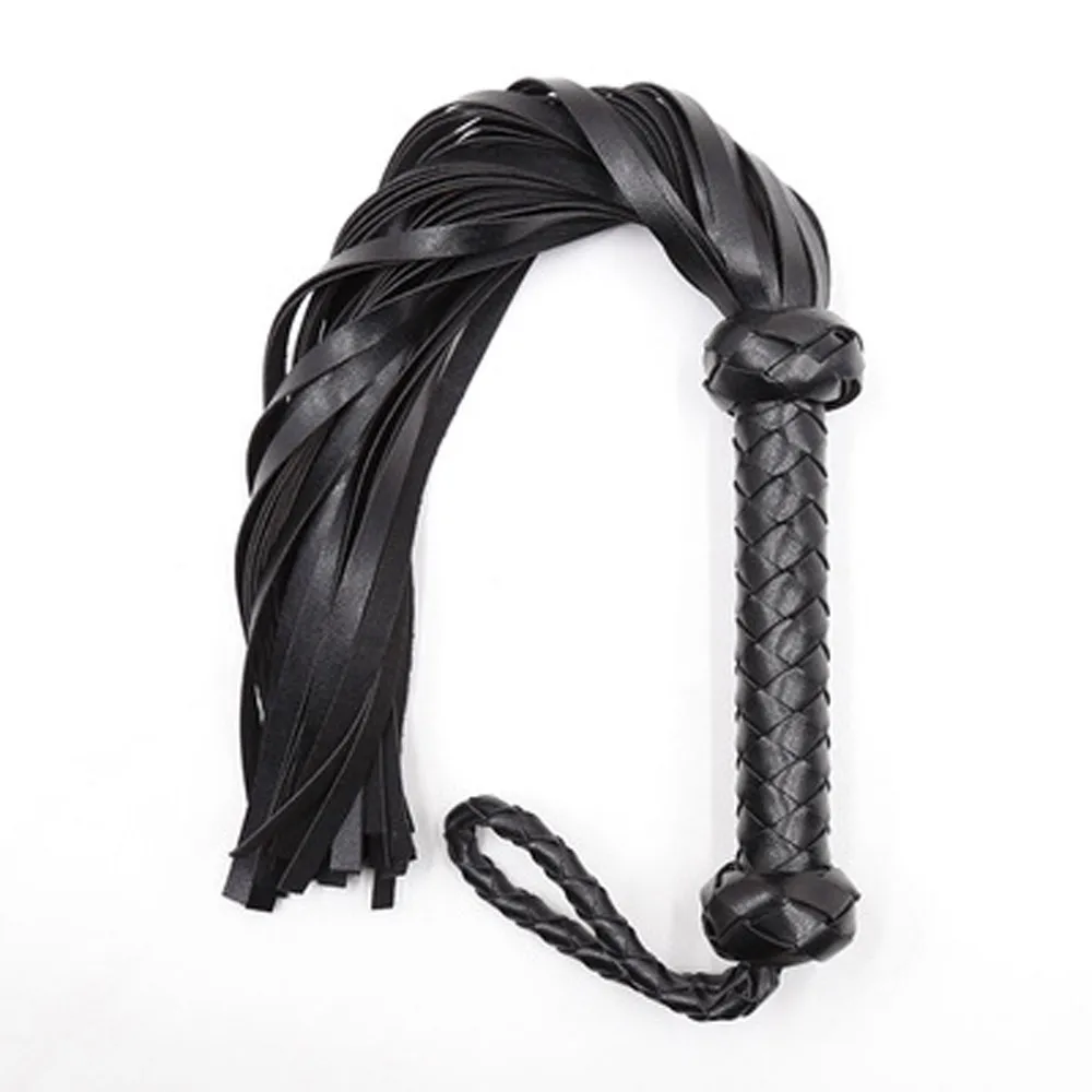 Whip Sex Toy For Couple Adult Game Sexy Whip Leather Flirt Toys Black Handle Lash Erotic Toys