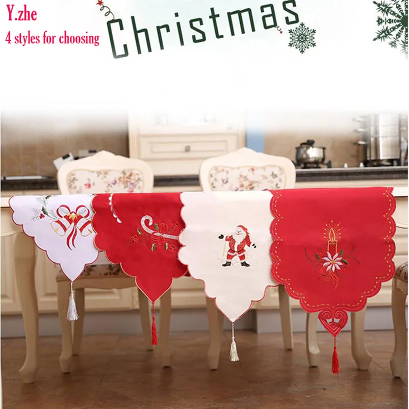 1pcs Good Christmas Table Flags Santa Clause Red Flags for Dinner Table ...