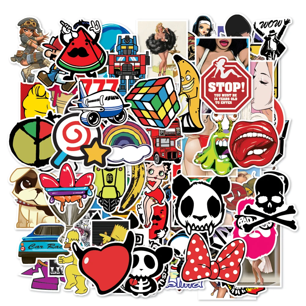 100pcs Graffiti Laptop Stickers For Skateboard Luggage Car Styling Bike