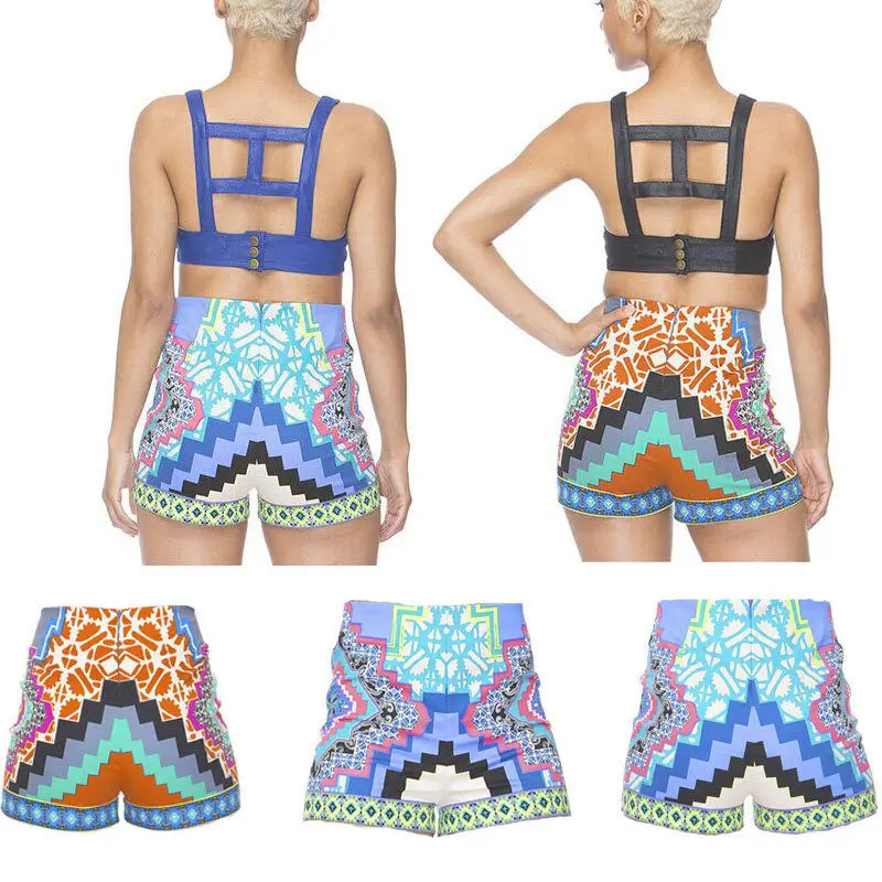 Itfabs Hot Sale Fashion Women Summer High Waist Retro Print Beach Hot