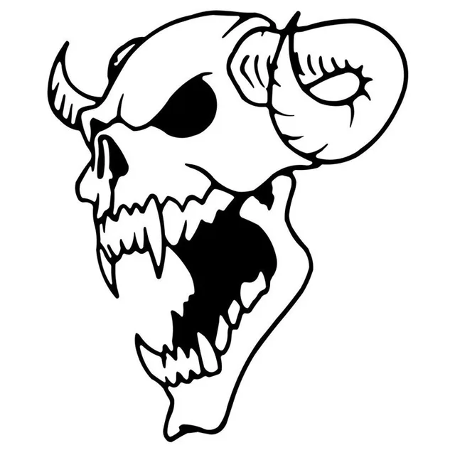 Demon Skull Coloring Pages