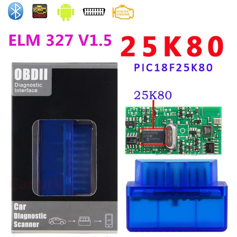 Mini ELM327 PIC18F2580 Chip ELM327 Bluetooth OBD2 Car Scanner V1.5 ...